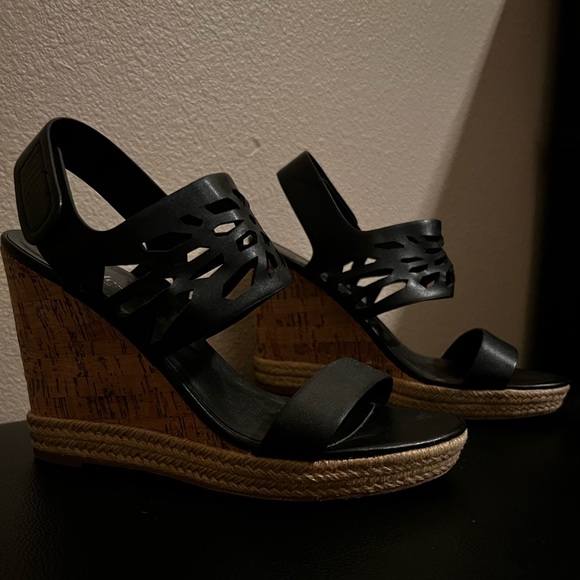 Charles David | Shoes | Charles David Black Wedges Only Has Been Worn A ...